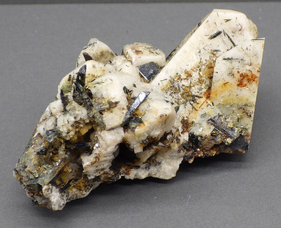 Great Aegirine Specimen With Microcline Feldspar Nice Aegirine Coverage ...