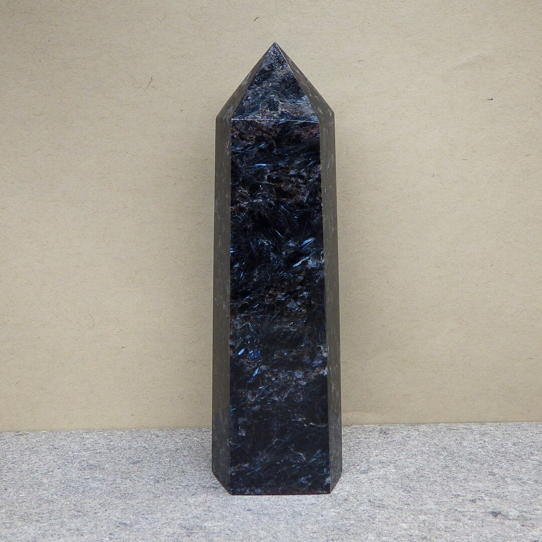 Arfvedsonite Tower Obelisk 6.5 Inches Tall - Etsy