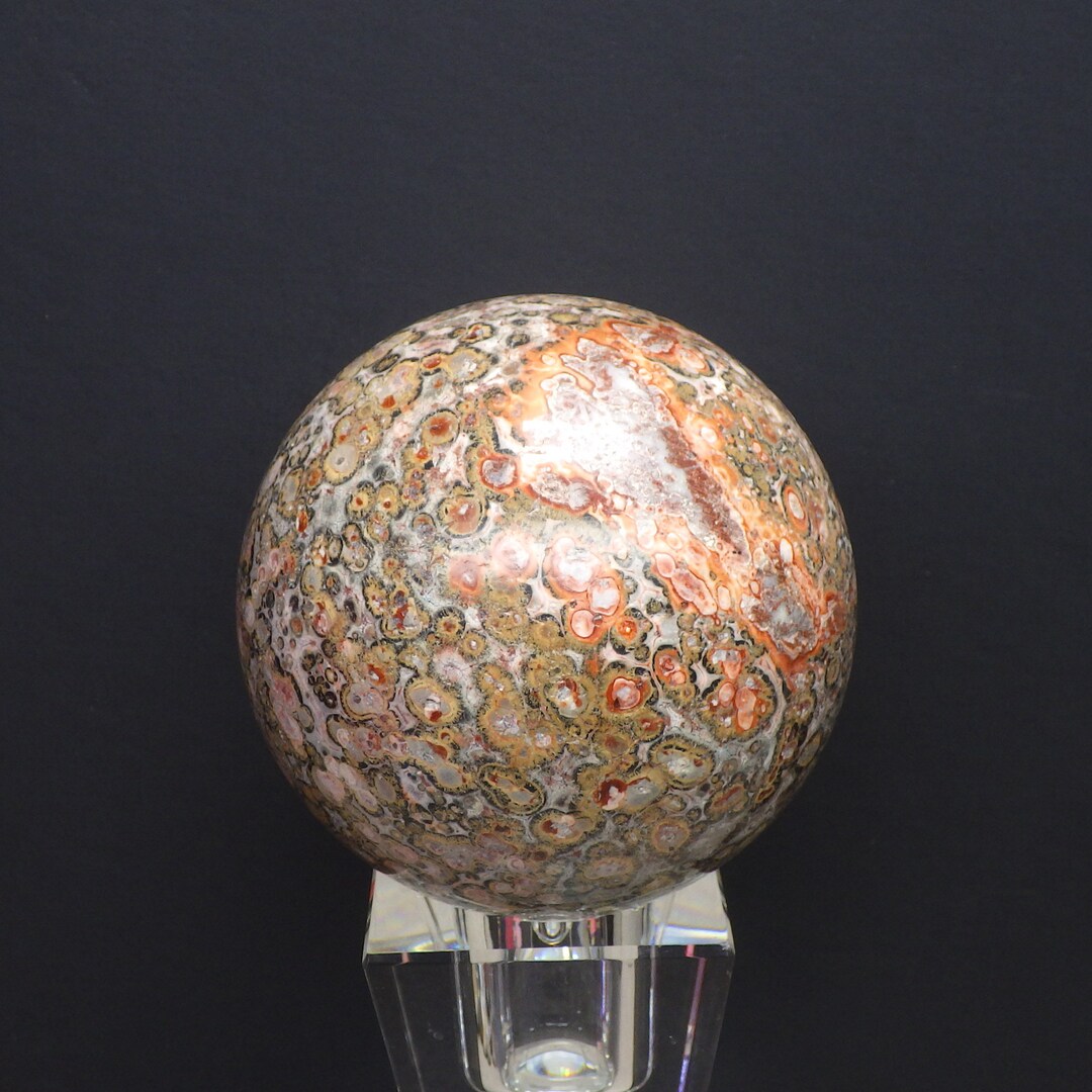 Great Quality Color and Pattern Leopard Skin Jasper Sphere Jaguar Stone ...