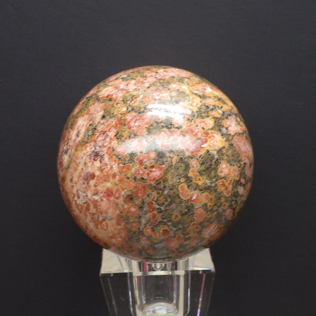 Nice Colors Leopard Skin Jasper Sphere Jaguar Stone Sphere 2.7inches ...