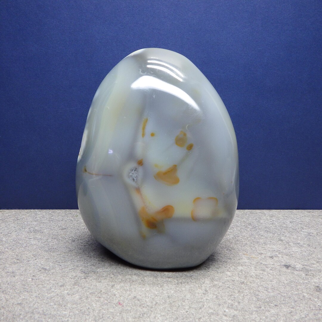 Large Orca Agate Stone, Madagascar Blue Chalcedony Freeform - Etsy