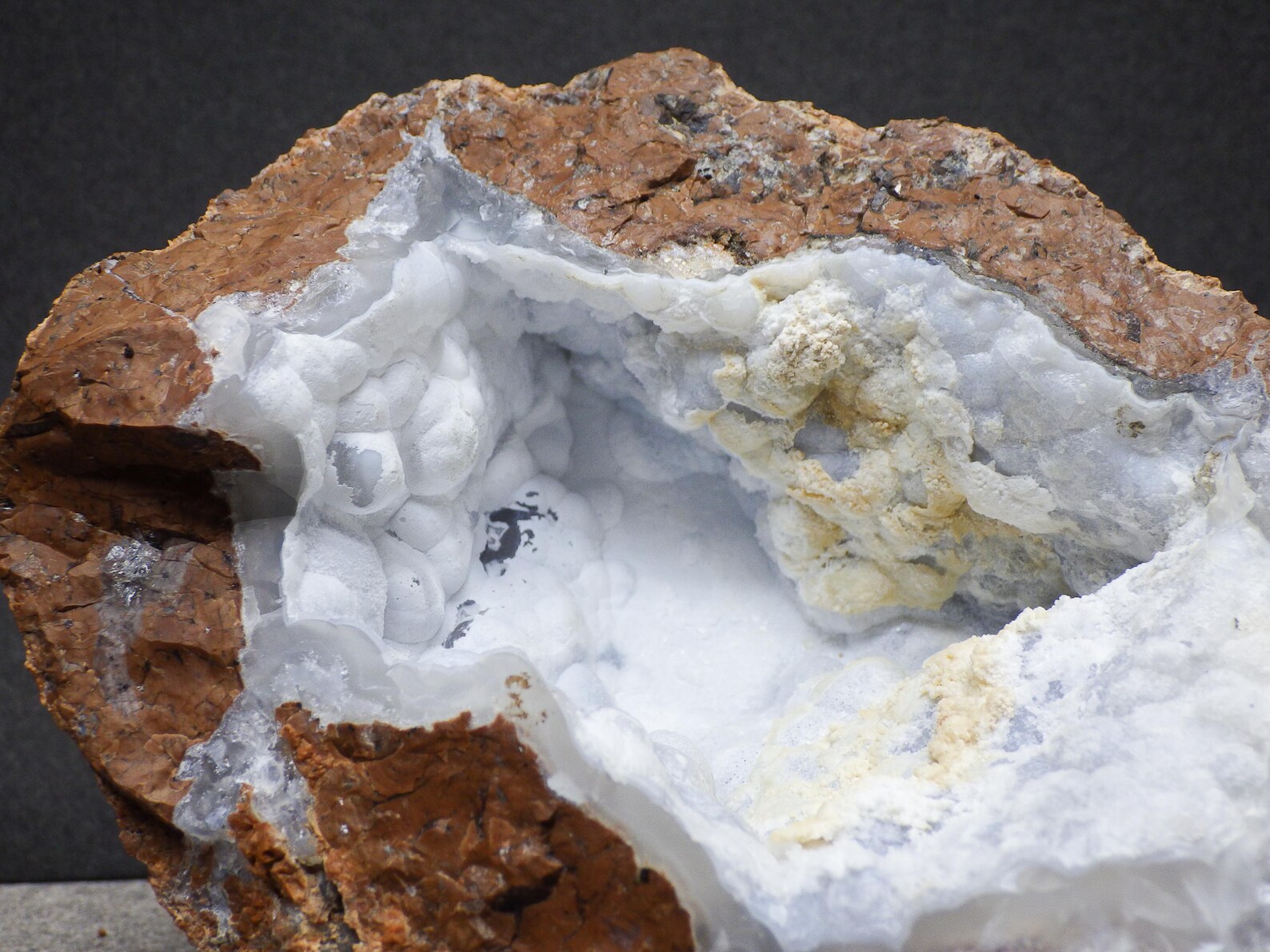 Great Botryoidal Chalcedony Geode From Mexico Great UV Mineral Specimen ...