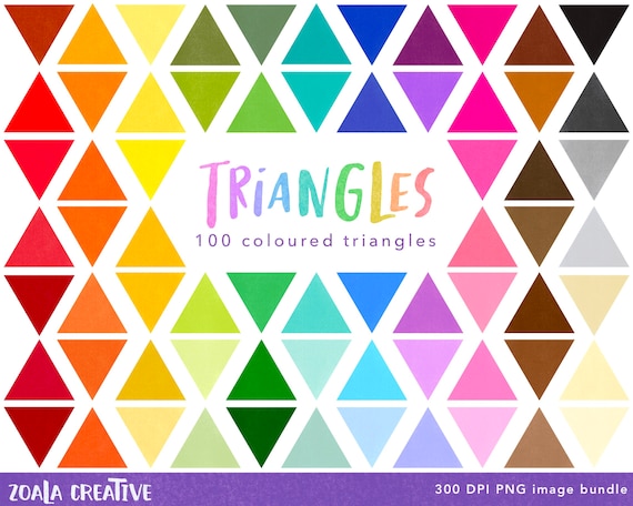 100 Textured Colour Triangles PNG Bundle for Digital Stickers - Etsy