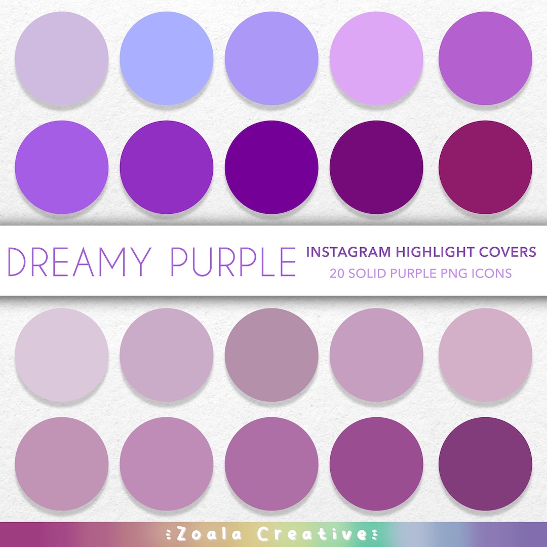 20 Solid Dreamy Purple Instagram Highlight Covers - Soft, Pastel ...