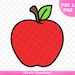 Simple Cartoon Apple Clipart, DIY Craft - Printable Solid Colour - Cute ...