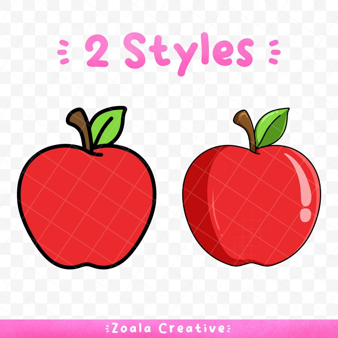 Simple Cartoon Apple Clipart, DIY Craft - Printable Solid Colour - Cute ...