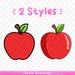 Simple Cartoon Apple Clipart, DIY Craft - Printable Solid Colour - Cute ...