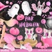 PINK HALLOWEEN - Textured PNG Clipart Bundle, Spooky Witch Illustration ...