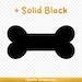 Simple Black Dog Bone Outline Template, DIY Craft and Daycare ...
