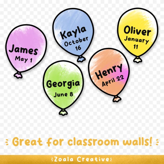 Birthday Balloon Printable Template