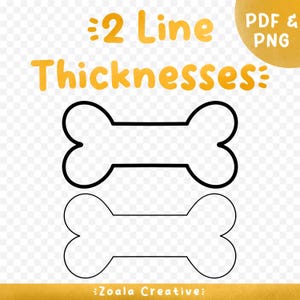 Simple Black Dog Bone Outline Template, DIY Craft and Daycare ...
