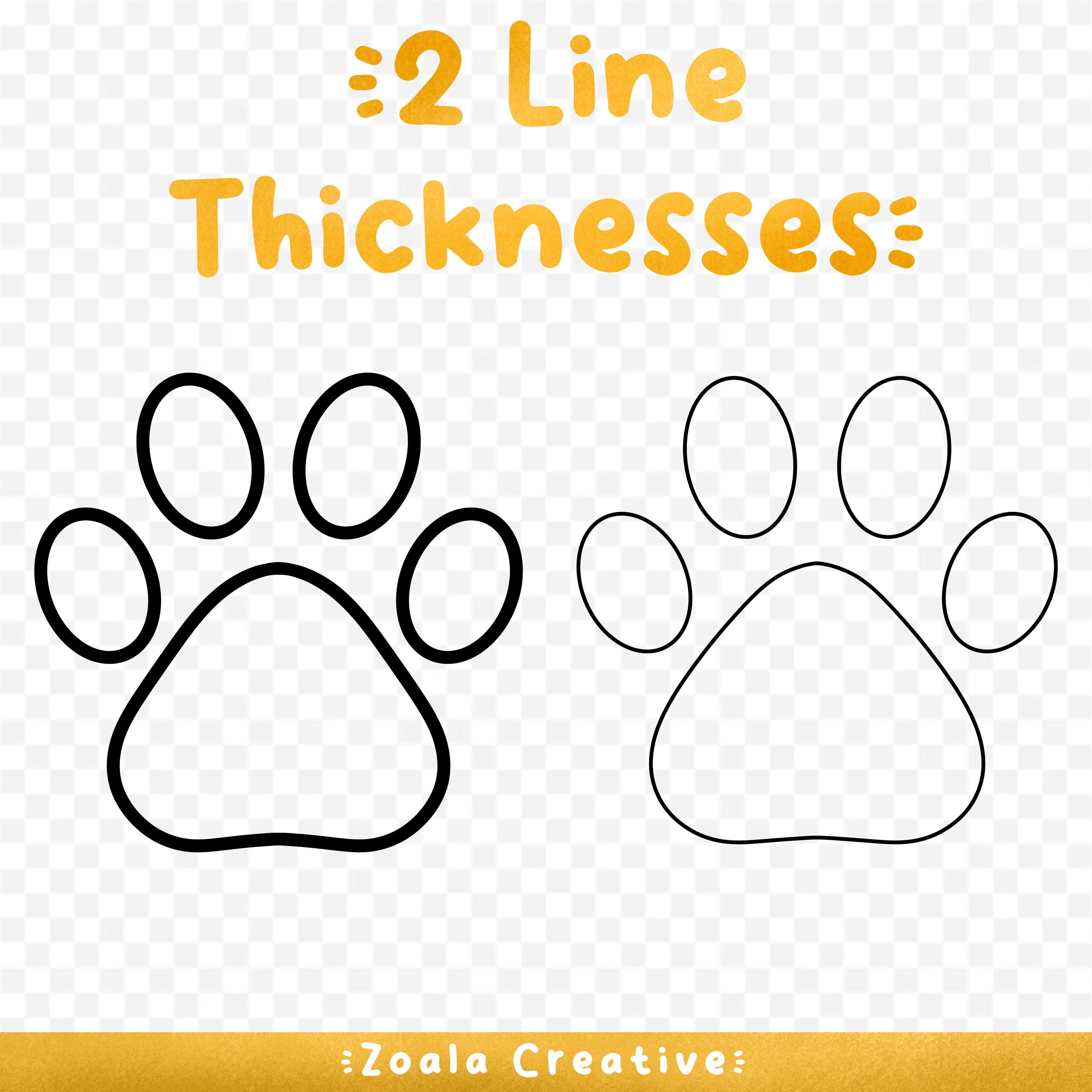 Simple Black Paw Print Outline Template, DIY Craft - Daycare Clipart ...