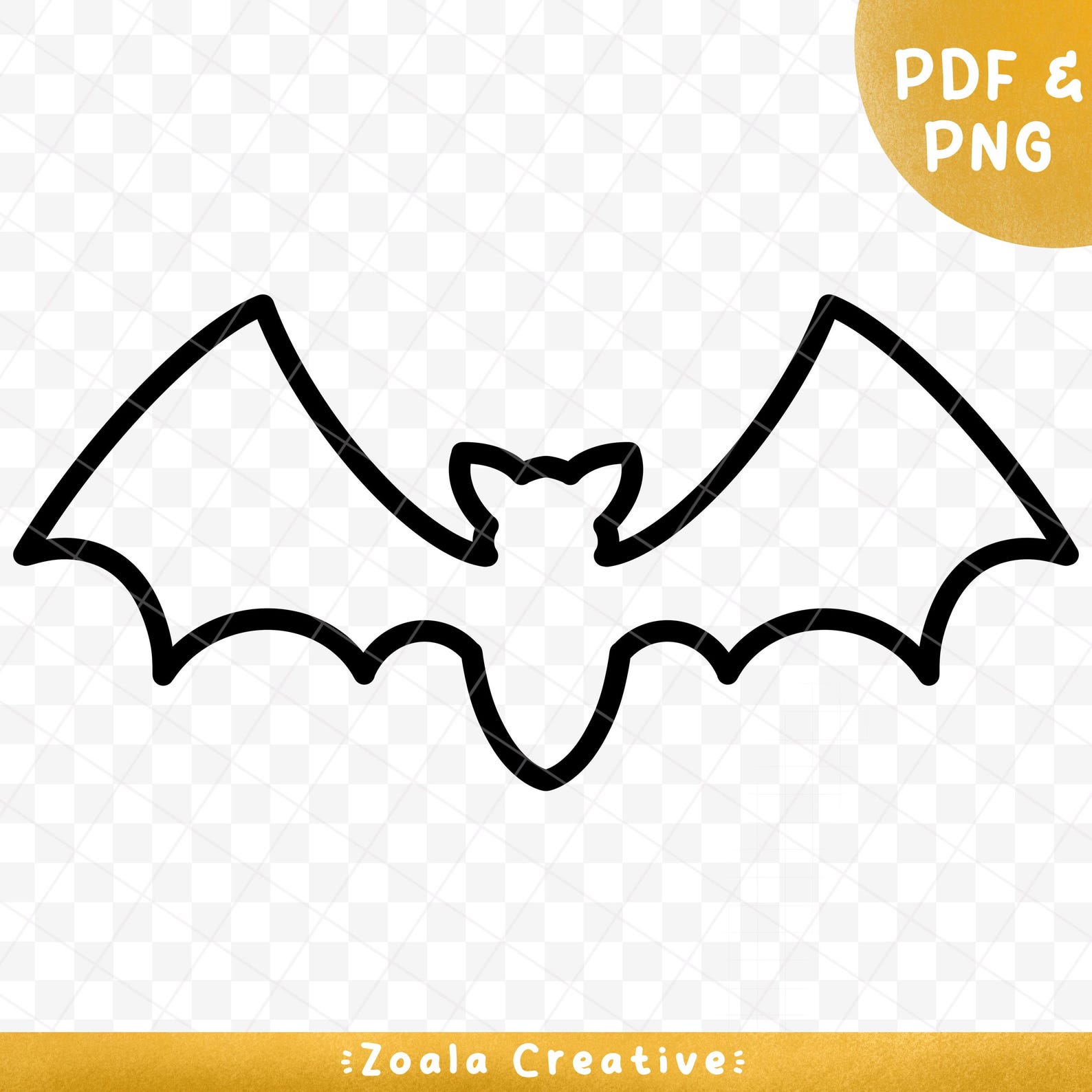Simple Black Bat Outline Templates, DIY Craft - Printable Solid Black ...
