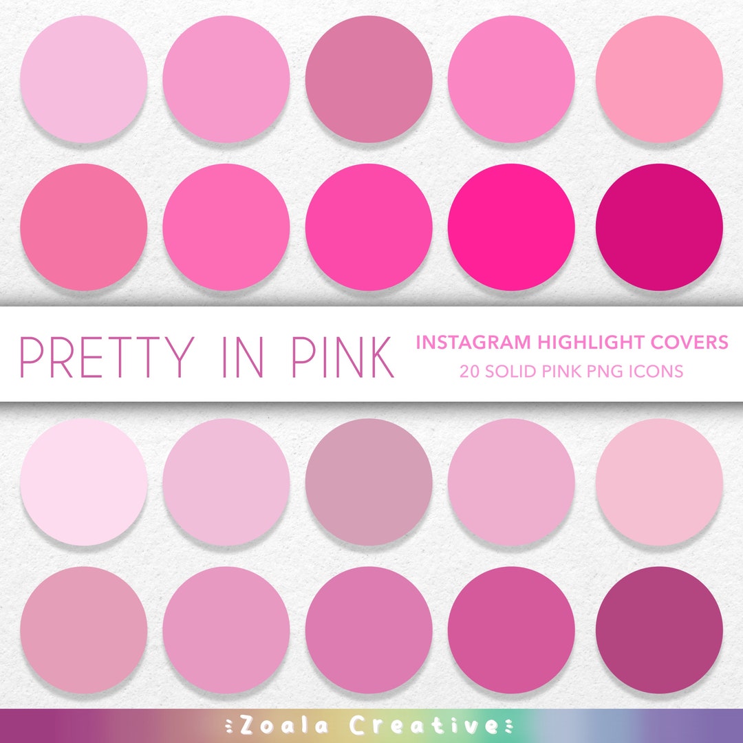 20 Solid Pink Instagram Highlight Covers - Pastel, Vivid, Soft, Bright ...