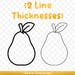 Simple Cartoon Pear Template Outline, DIY Craft - Printable Solid ...