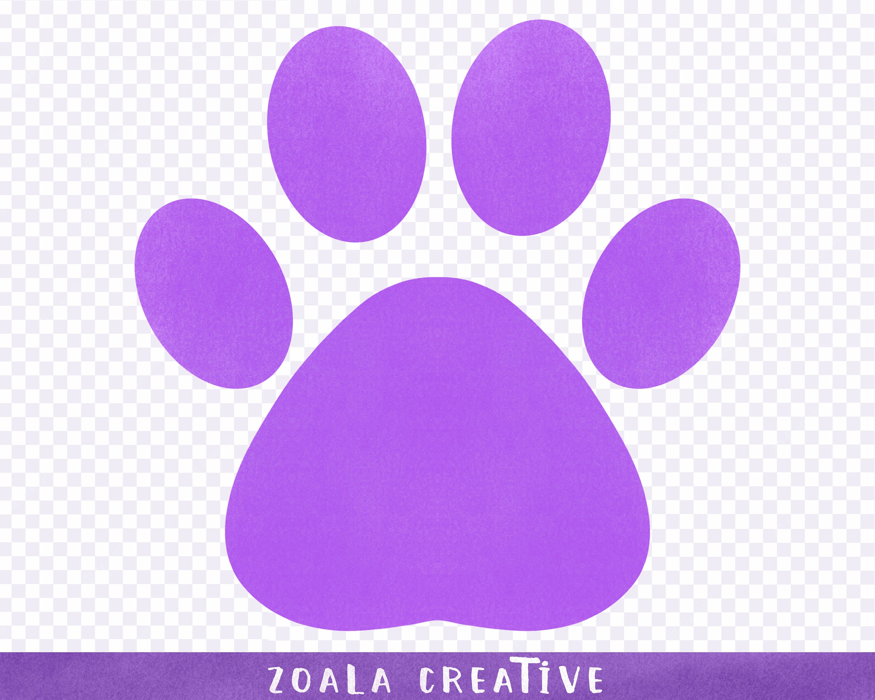 100 Colour Bright Paw Print PNG Clipart Set - Crafts, Scrapbooking. Red ...