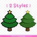 Simple Cartoon Christmas Tree Clipart, DIY Craft - Printable Download ...