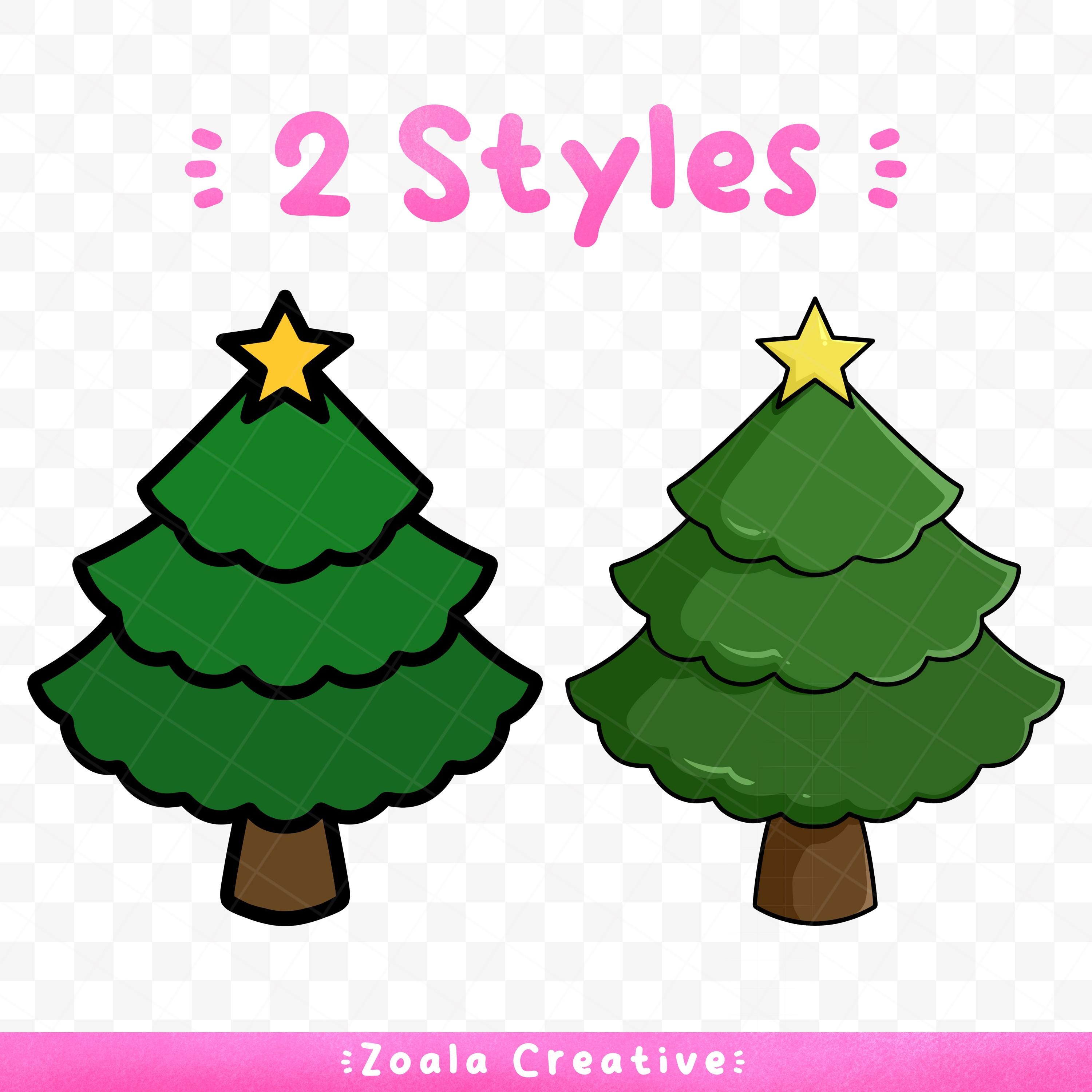 Simple Cartoon Christmas Tree Clipart, DIY Craft - Printable Download ...