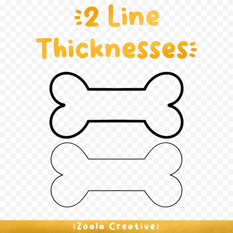 Simple Black Dog Bone Outline Template, DIY Craft and Daycare ...