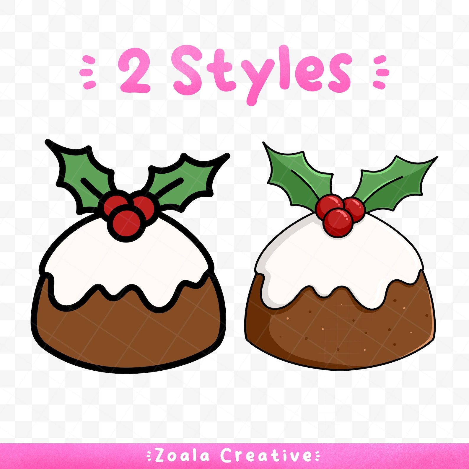 Simple Cartoon Christmas Pudding Clipart, DIY Craft - Printable ...