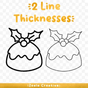 Simple Cartoon Christmas Pudding Template Outline, DIY Craft Printable ...