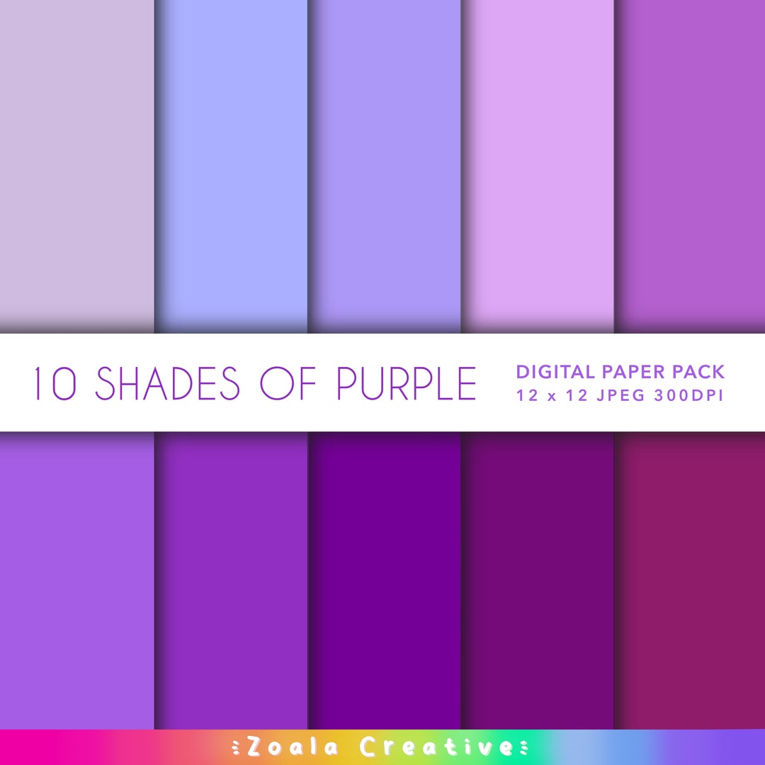 Purple Digital Paper: 10 Vibrant Scrapbook Backgrounds (digital ...