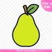 Simple Cartoon Pear Clipart, DIY Craft - Printable Solid Colour - Cute ...