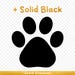 Simple Black Paw Print Outline Template, DIY Craft - Daycare Clipart ...