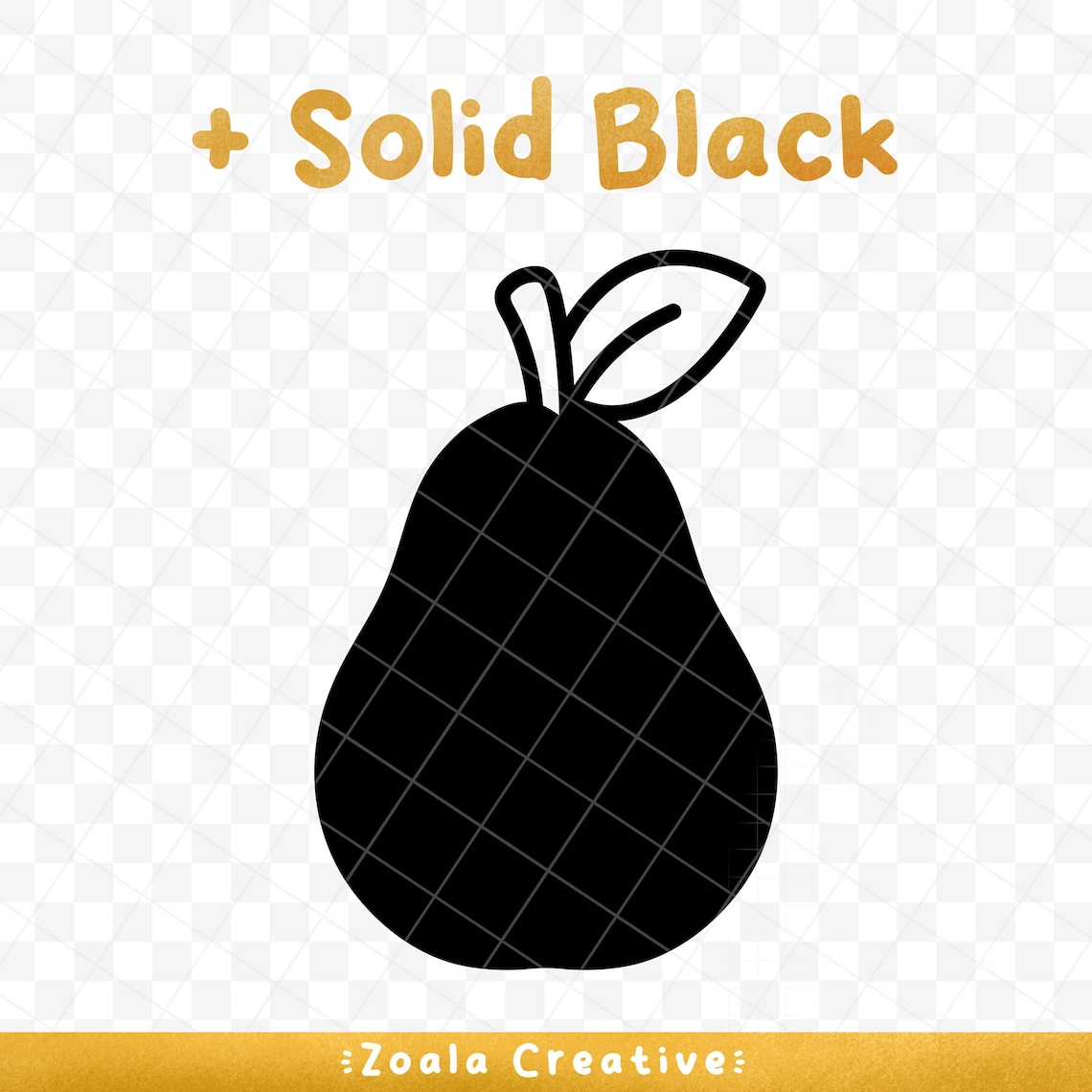 Simple Cartoon Pear Template Outline, DIY Craft - Printable Solid ...