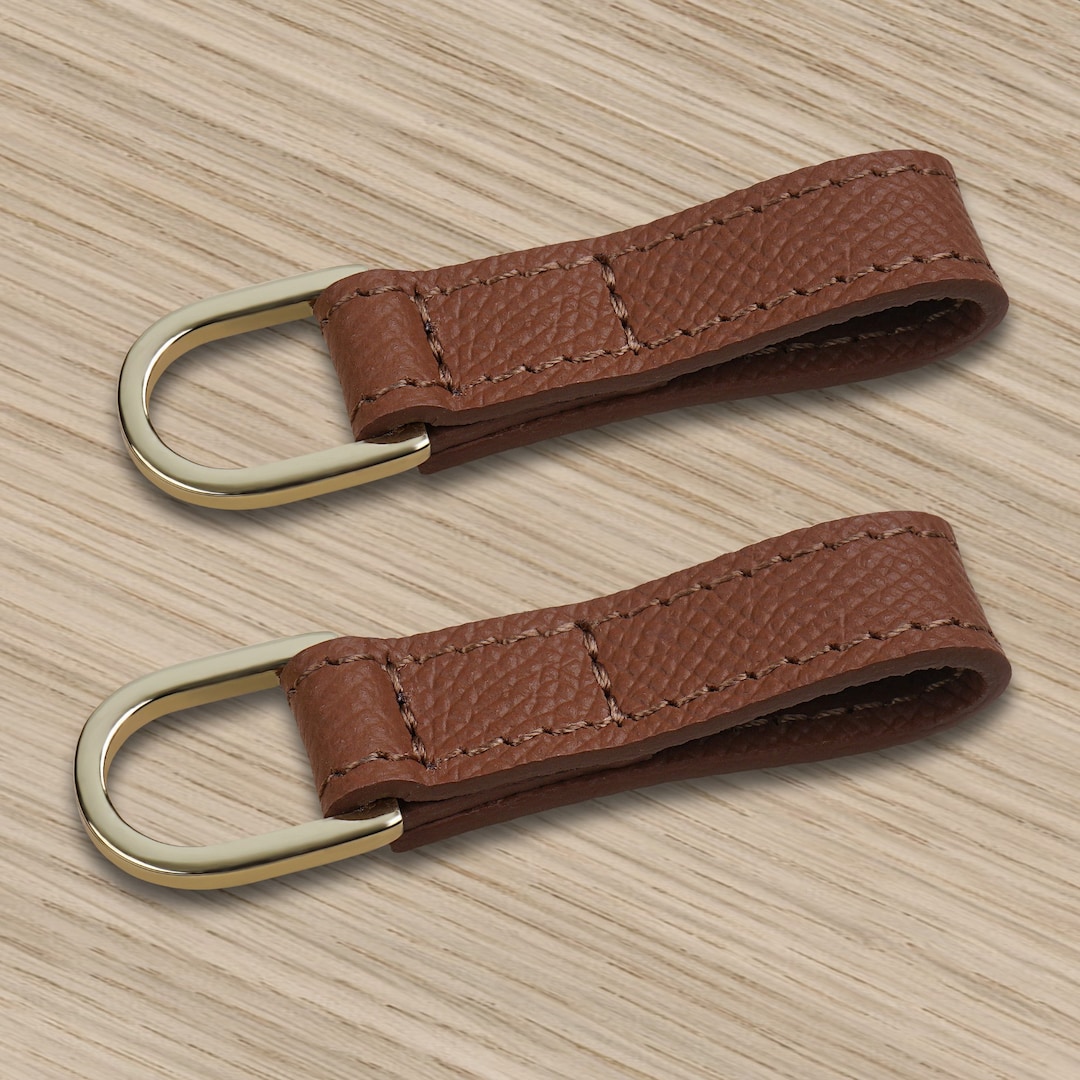 Cognac Leather for Birkin / Kelly 2 Shoulder Strap Adapter D Ring ...