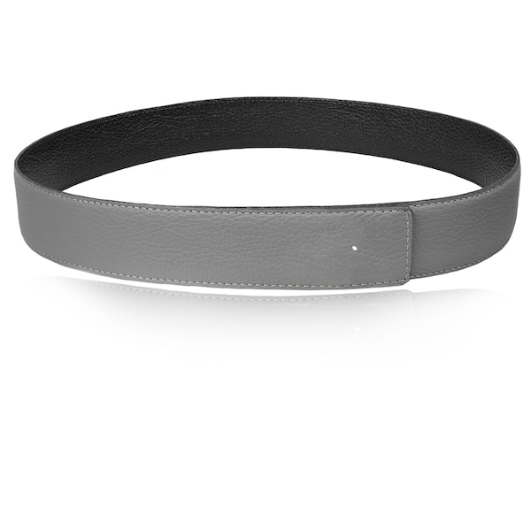 Gray Leather Belt - Etsy