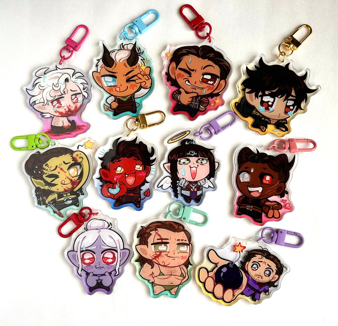 BG3 Cursed Acrylic Keychains - Etsy