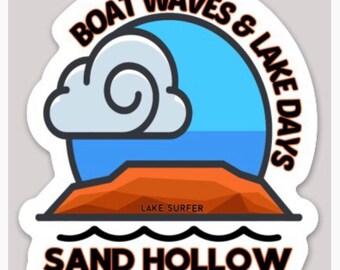 Wake Surf Sticker - Etsy
