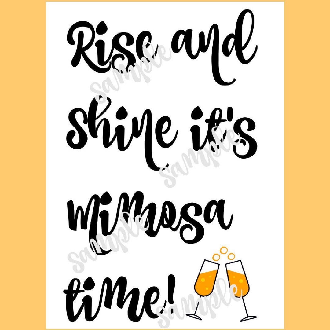 Mimosa Svg Digital File | Instant Download | JPG | Wine Bag | Drinking ...
