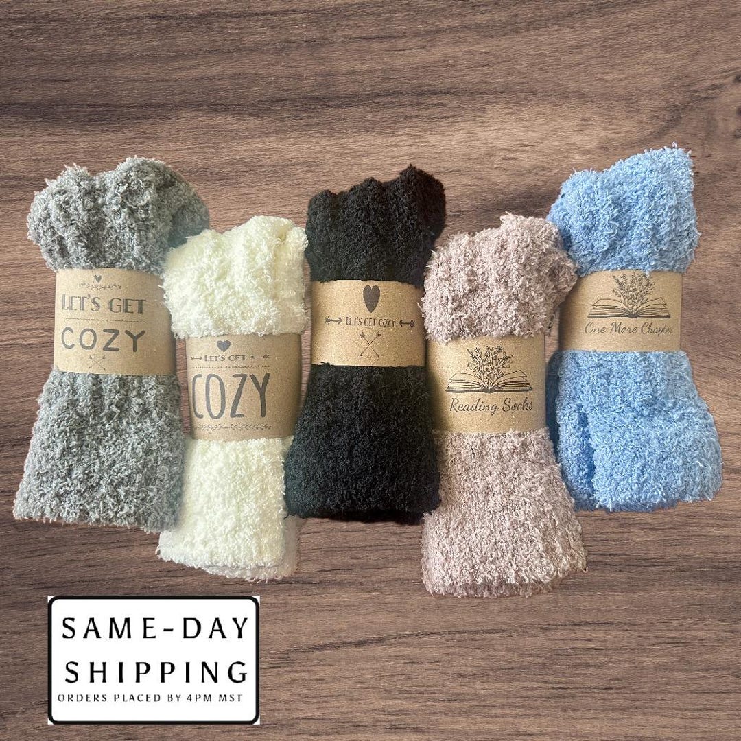 Cozy Socks for Gifts | Let’s Get Cozy | Sweater Socks | Personalized ...
