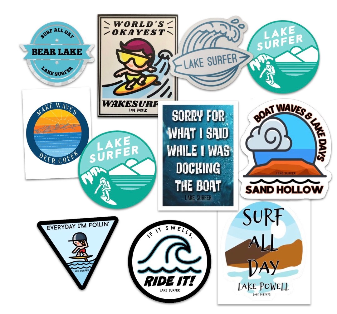 Wake Surfing Sticker | Wake Surf | Surf | Boating | Lake | Wake Boat ...
