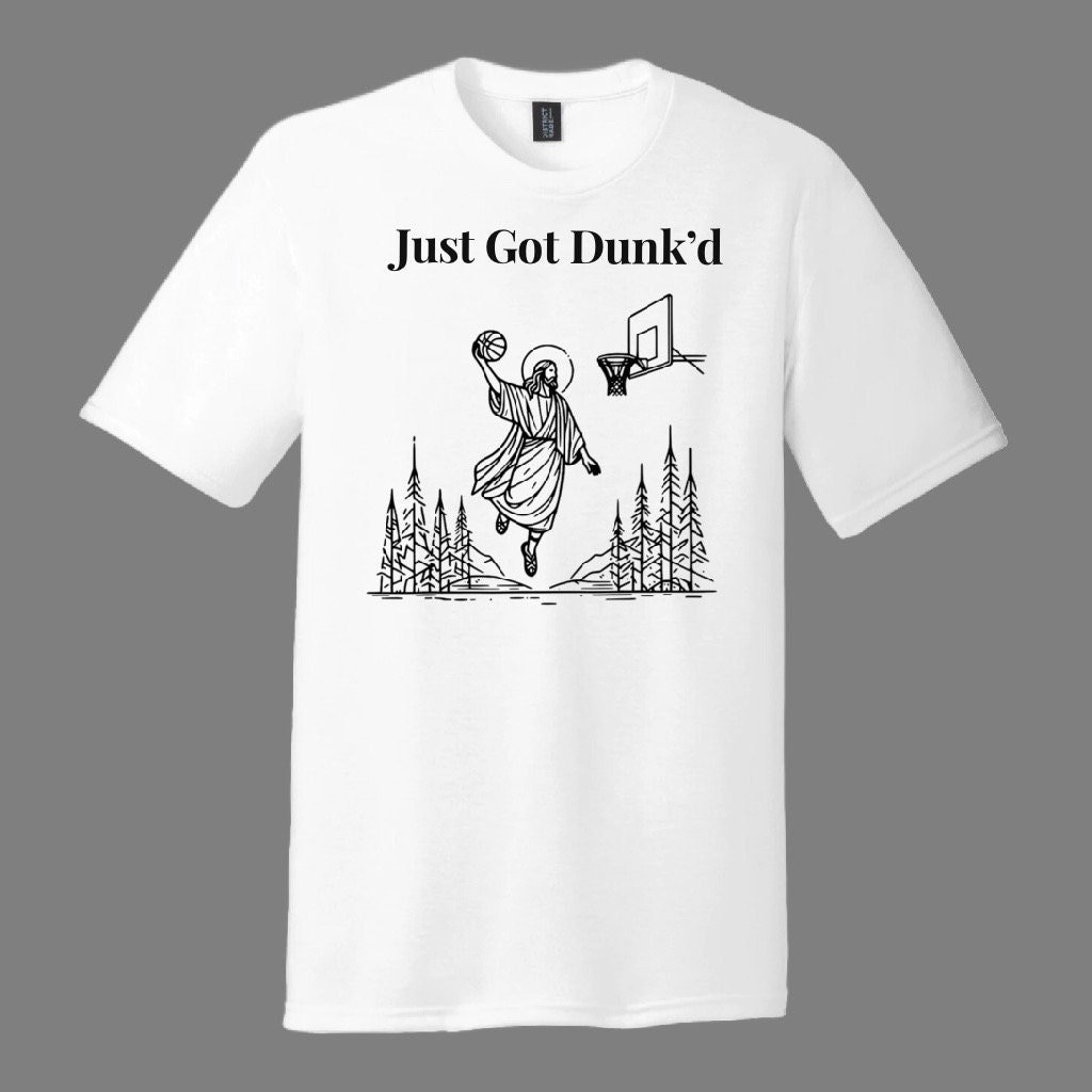 LDS Baptism T Shirt Just Got Dunked Christian Adult Baptism Missionary New Believer Faith Go ...