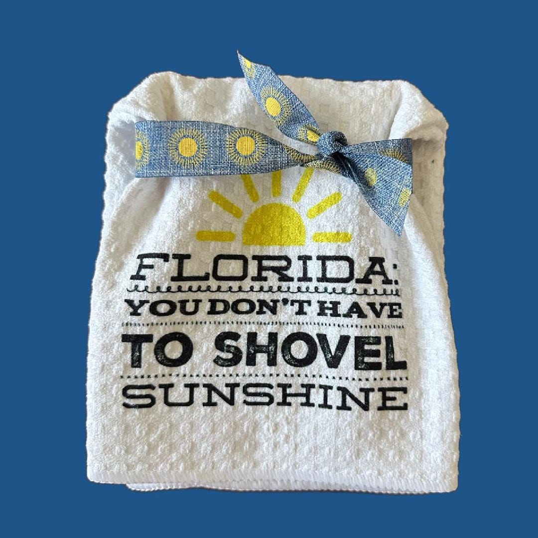 Florida Dish Towel | Sunshine State Kitchen Towel | Hand Towel ...