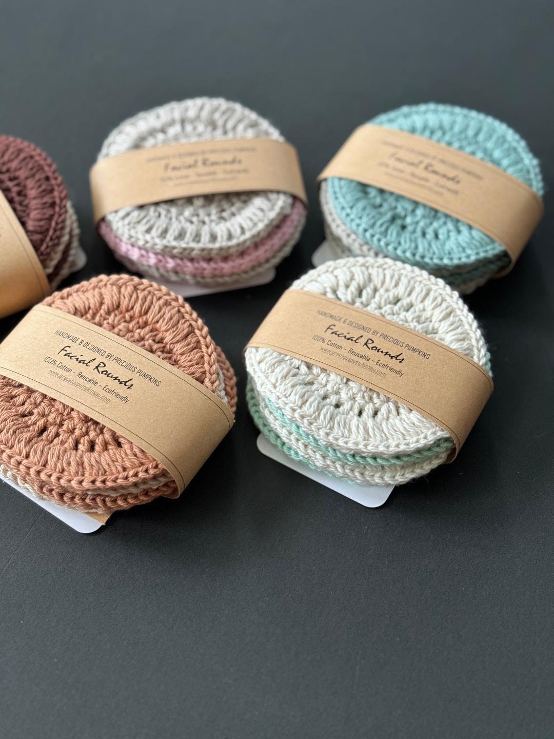 Easy Crochet Facial Rounds / Face Scrubbies With Cardstock Printables ...