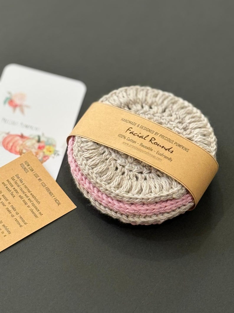 Easy Crochet Facial Rounds / Face Scrubbies With Cardstock Printables ...