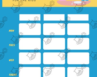 Camping Themed Chore Chart for Kids Printable Download - Etsy