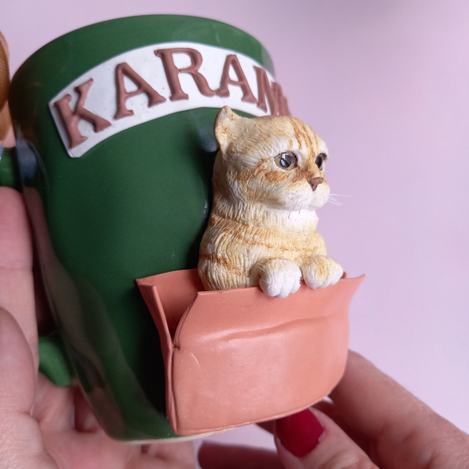 Polymer Clay Personalized Portrait Cat Coffe Mug, Custom Cat Mug,gift ...