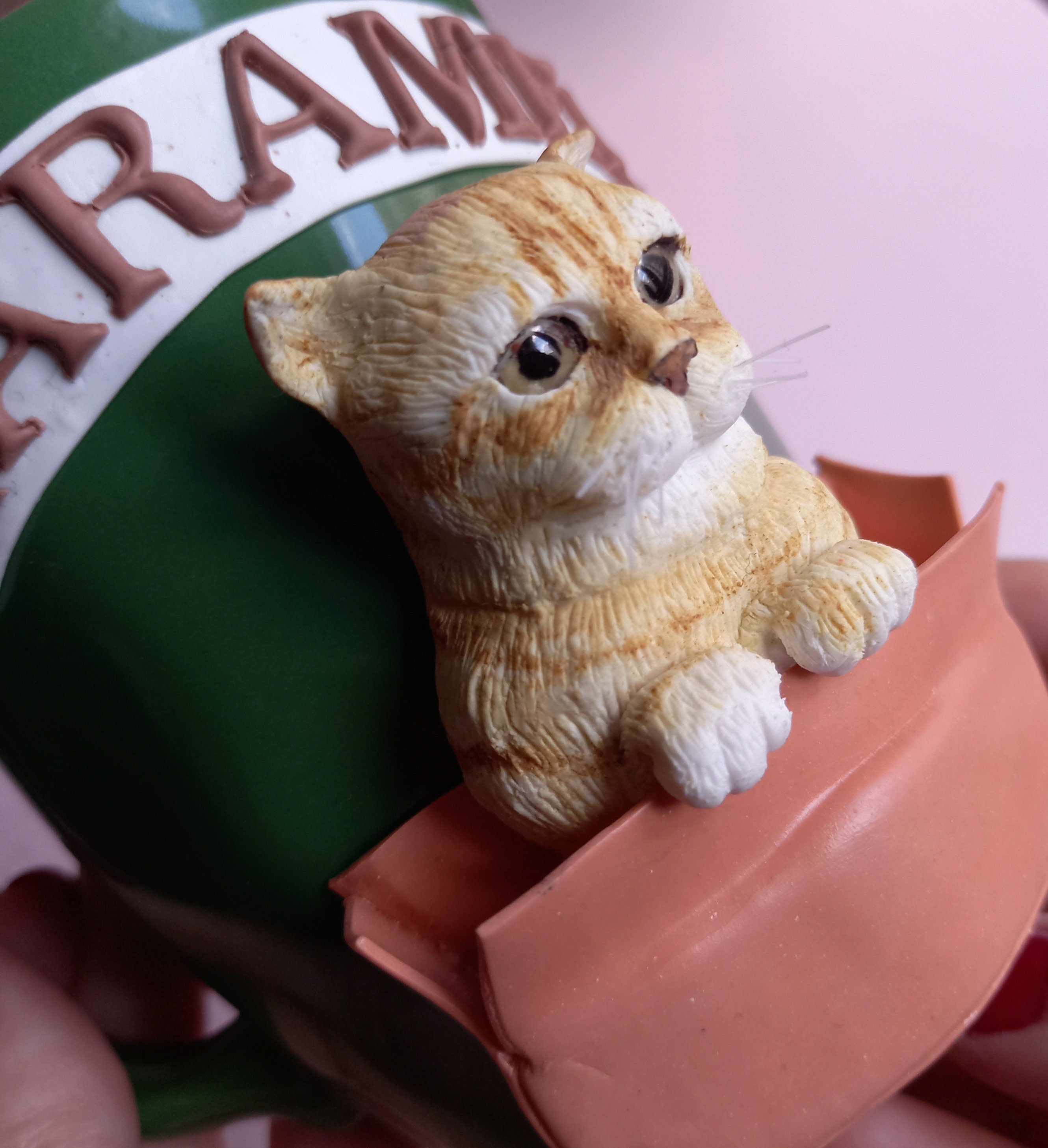 Polymer Clay Personalized Portrait Cat Coffe Mug, Custom Cat Mug,gift ...
