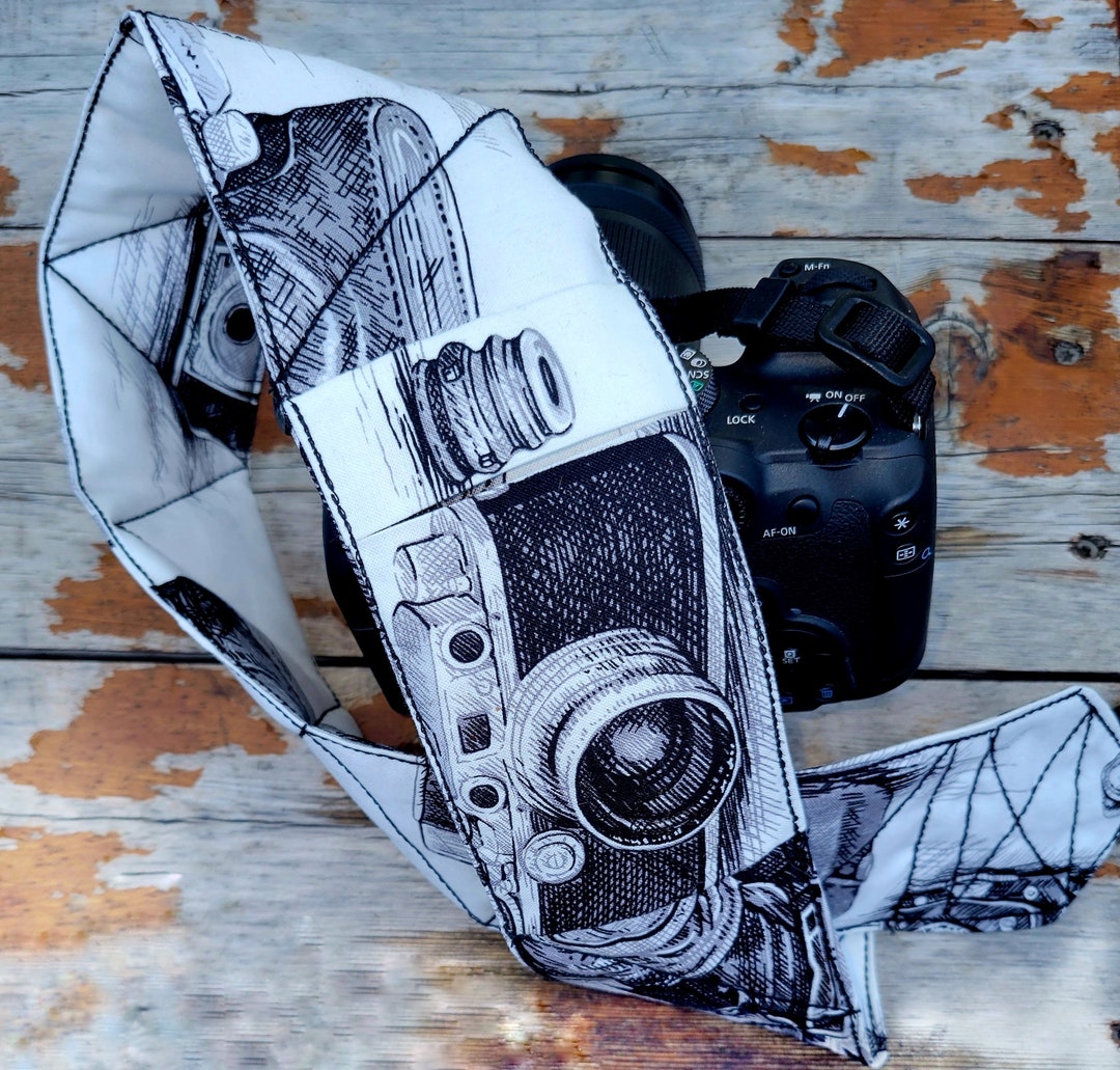 Quilted Padded Camera Strap Camera/film Pattern- Great Gift for a ...