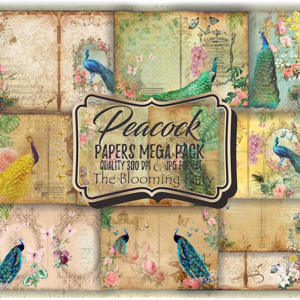Peacock Papers - Etsy