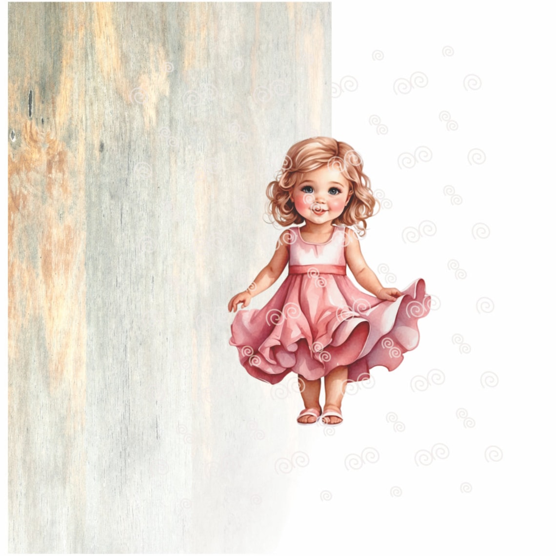 Cute Little Girl Clipart, Cute Baby Girl Clipart, Little Girls PNG ...