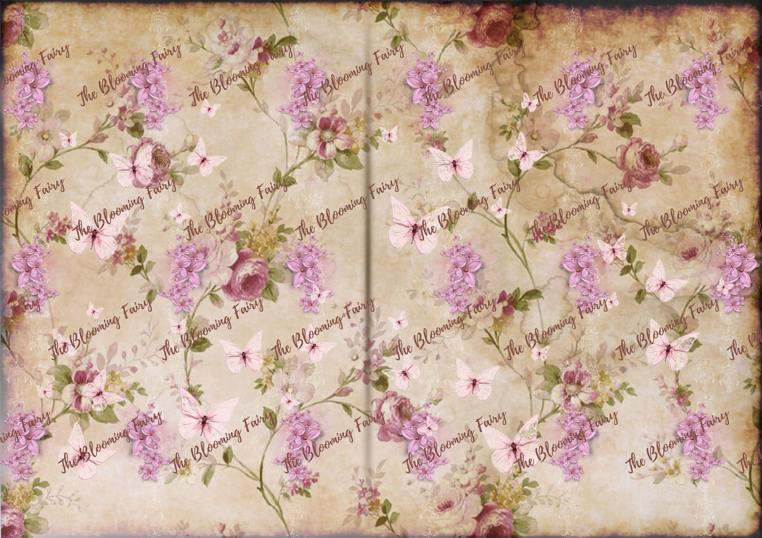 Vintage Junk Journal Pages, Lilac Journal Pages, Grunge Journal Pages ...