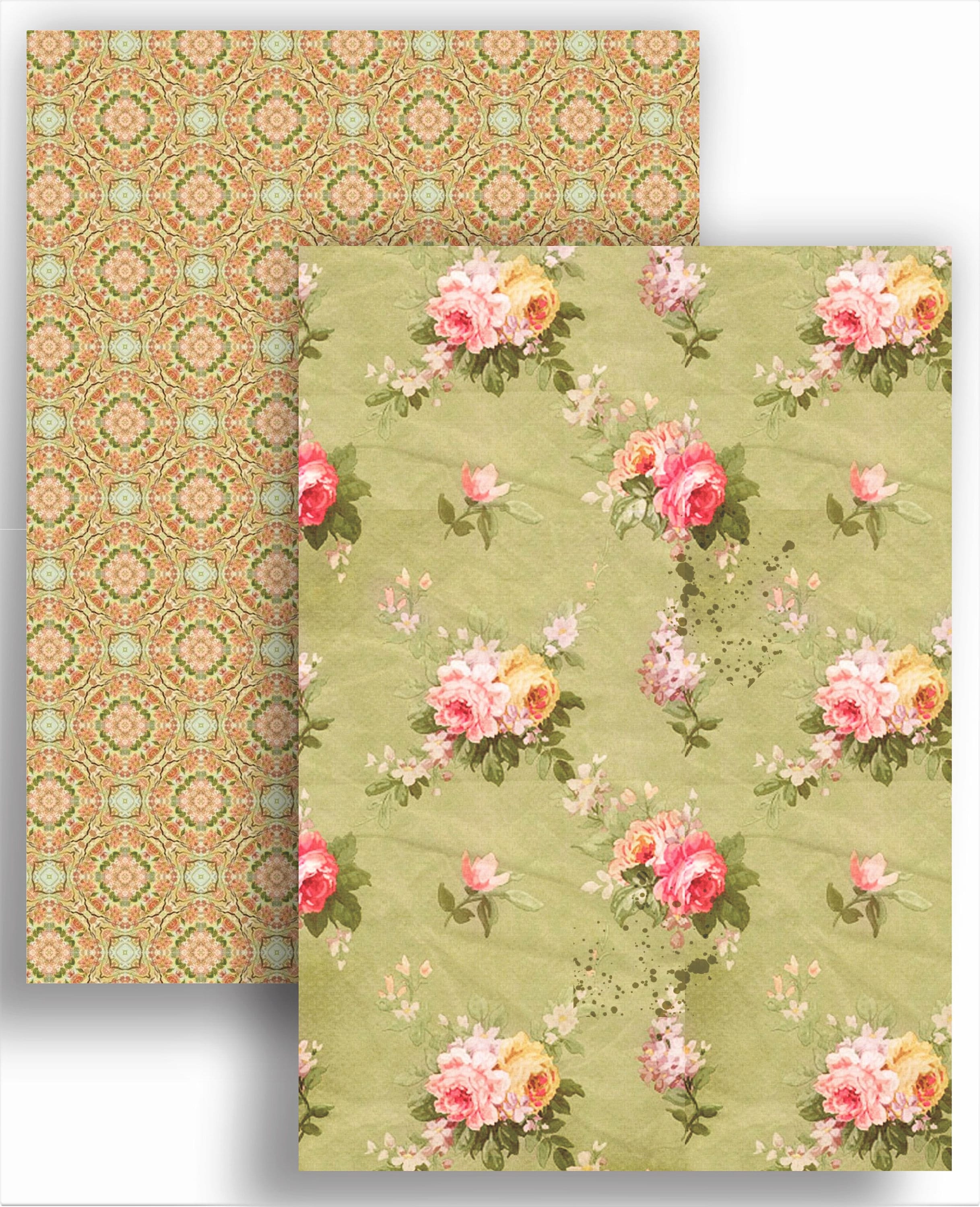 Vintage Journal Backgrounds, DIGITAL Junk Journal Papers, Printable ...