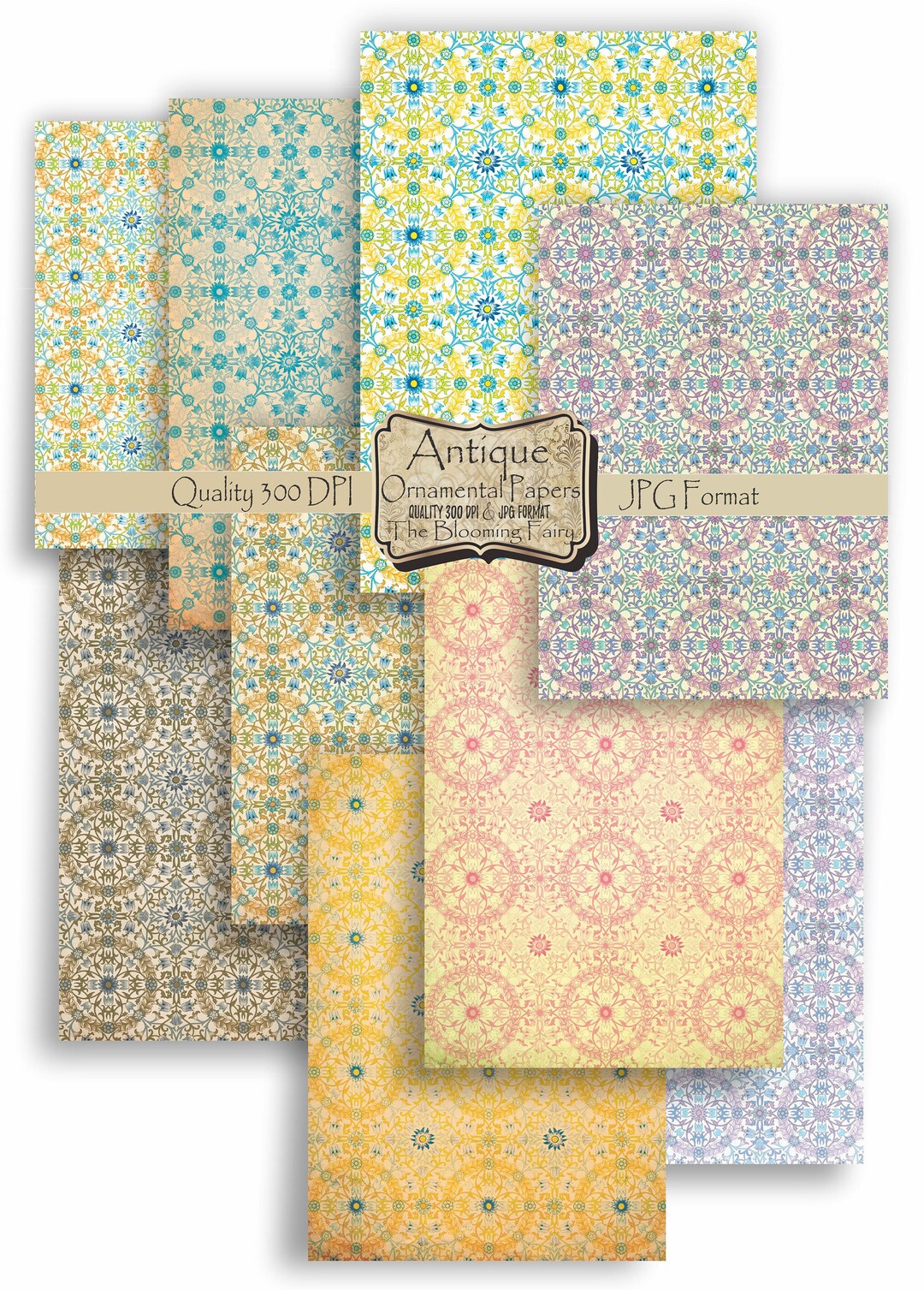 Famous Antique Ornamental Papers,ornamed Backgrounds Papers, Vintage ...