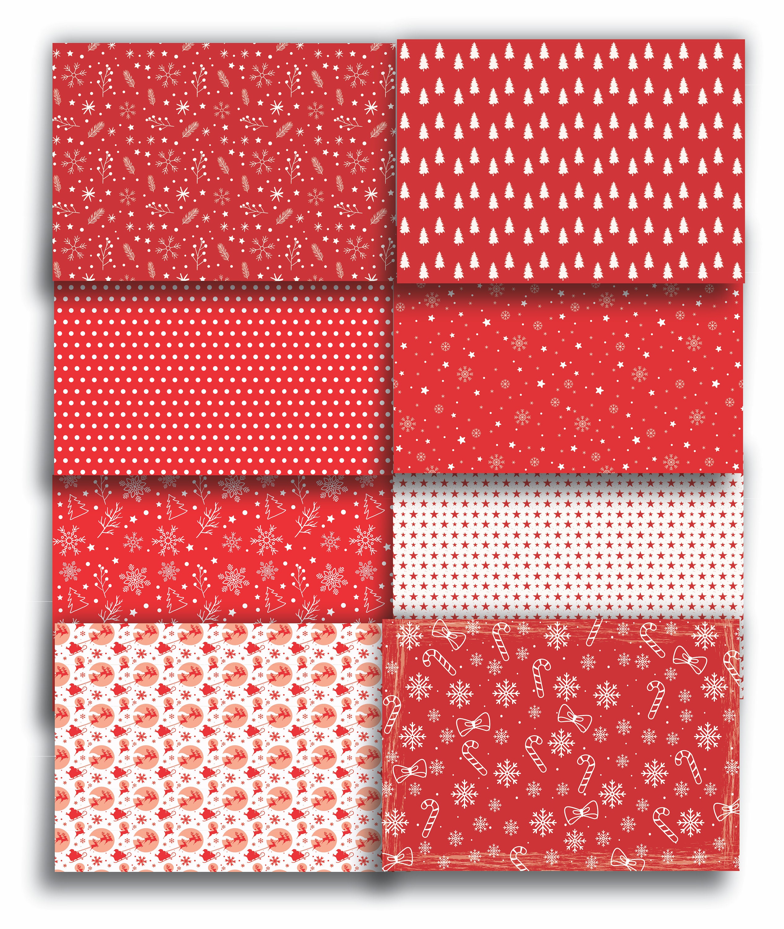 Red Christmas Backgrounds, Christmas in Red Papers, Vintage Christmas ...